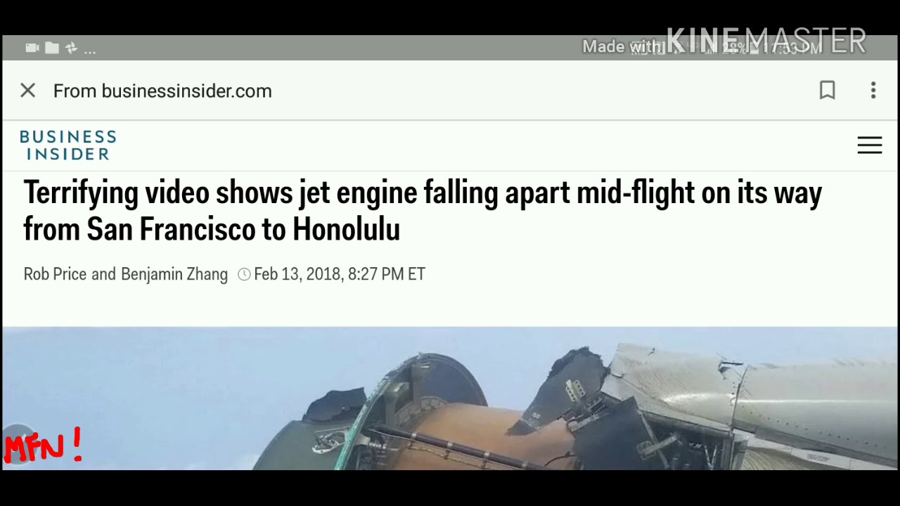 JET ENGINE STARTS FALLING APART MID-FLIGHT, - YouTube