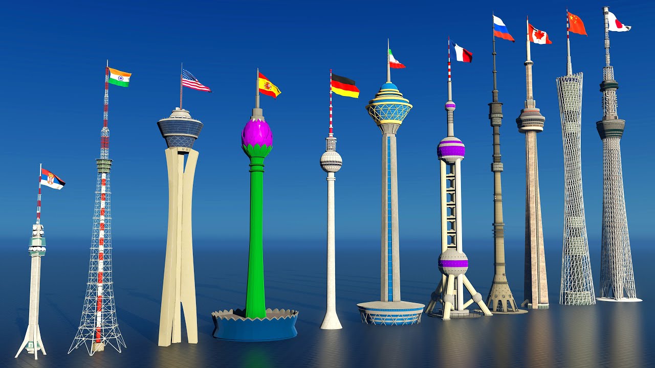 World’s Tallest Towers Comparison - YouTube