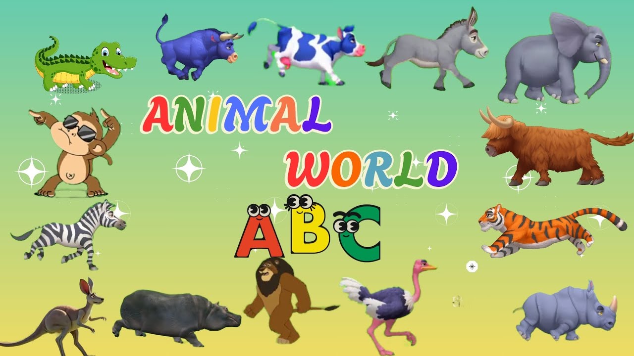 Animal World ABC | A to Z Animal Names and Sounds | Kids Smart Learning ...