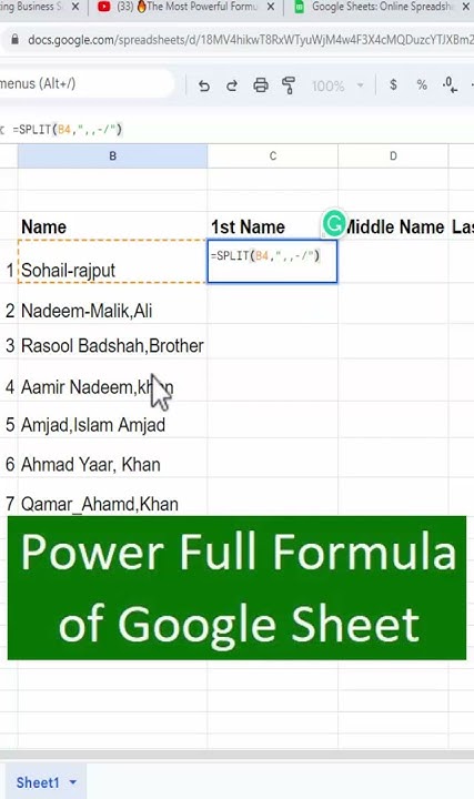 powerful formula of Google sheet Excel tips tricks Excel - YouTube