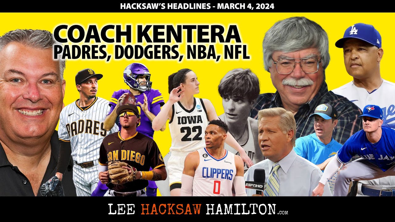 Coach John Kentera, Padres, Dodgers, Pistol Pete, Caitlin Clark, NFL ...