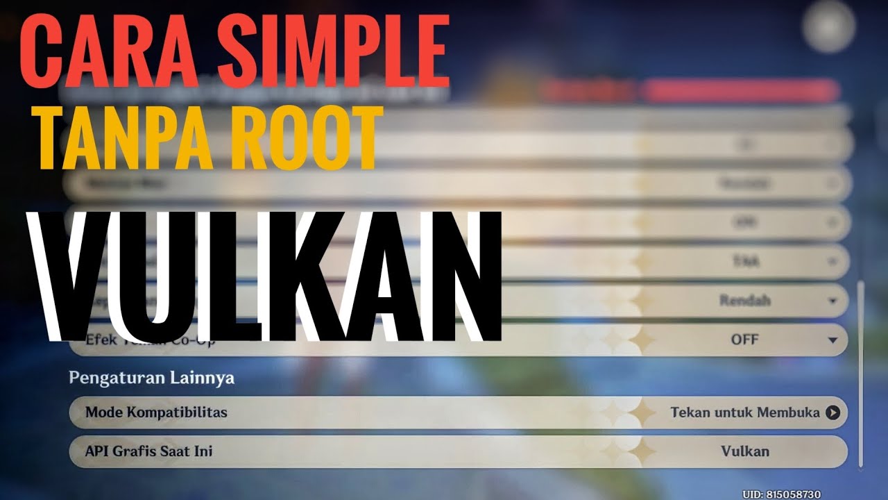 Set Genshin Impact Ke API Vulkan - All Android - YouTube