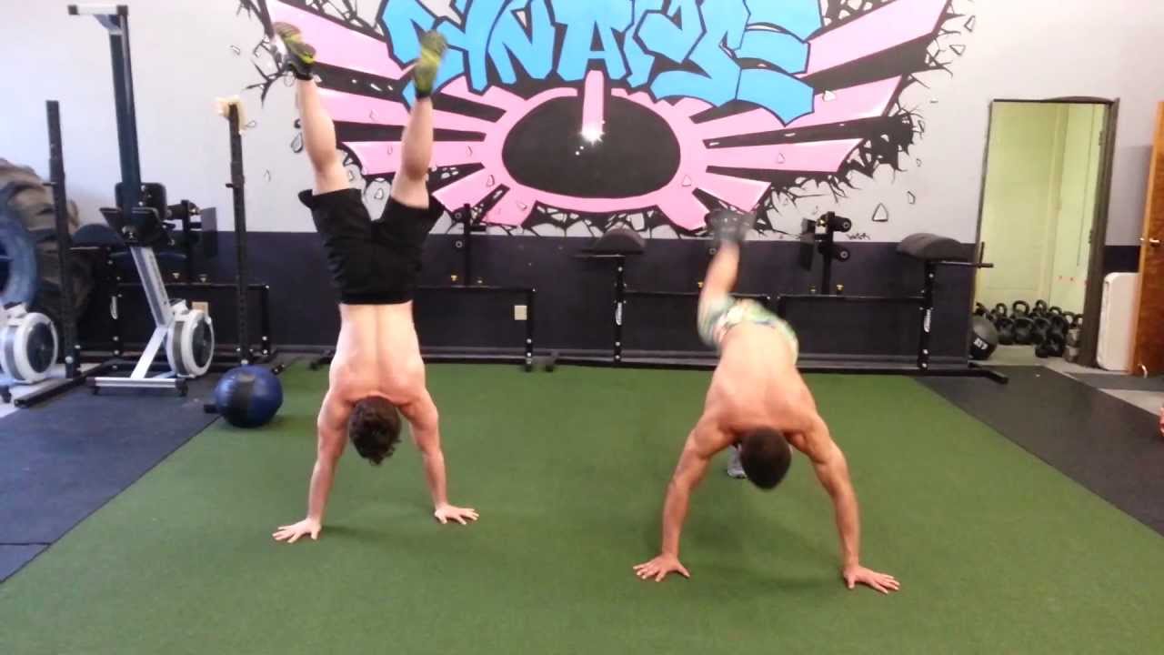 A brief handstand race - YouTube