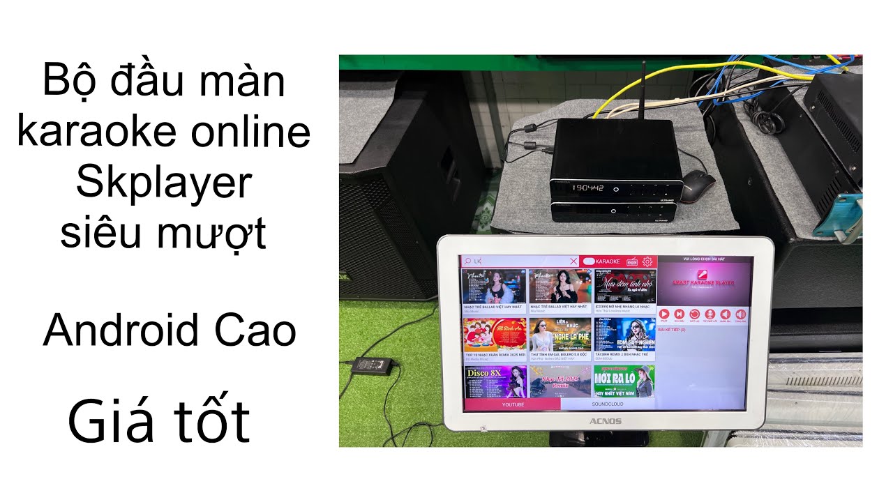 Đầu karaoke skplayer hát online siêu mượt. Màn cảm ứng không dây chọn ...