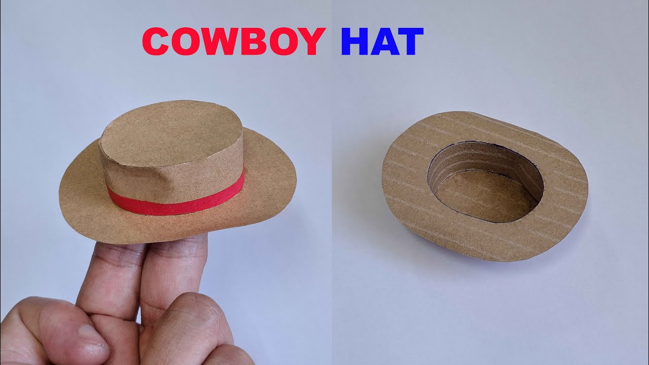 How To Make Cowboy Hat Paper | Easy Paper Carton | Hat Paper - YouTube