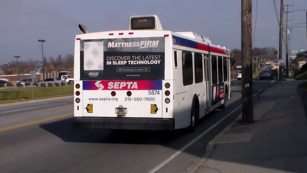 SEPTA BUS: NEW FLYER D40LF 5874 ON ROUTE: 110 - YouTube