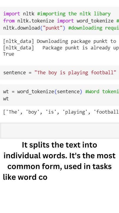 Tokenization And Its Implementation In Python - YouTube