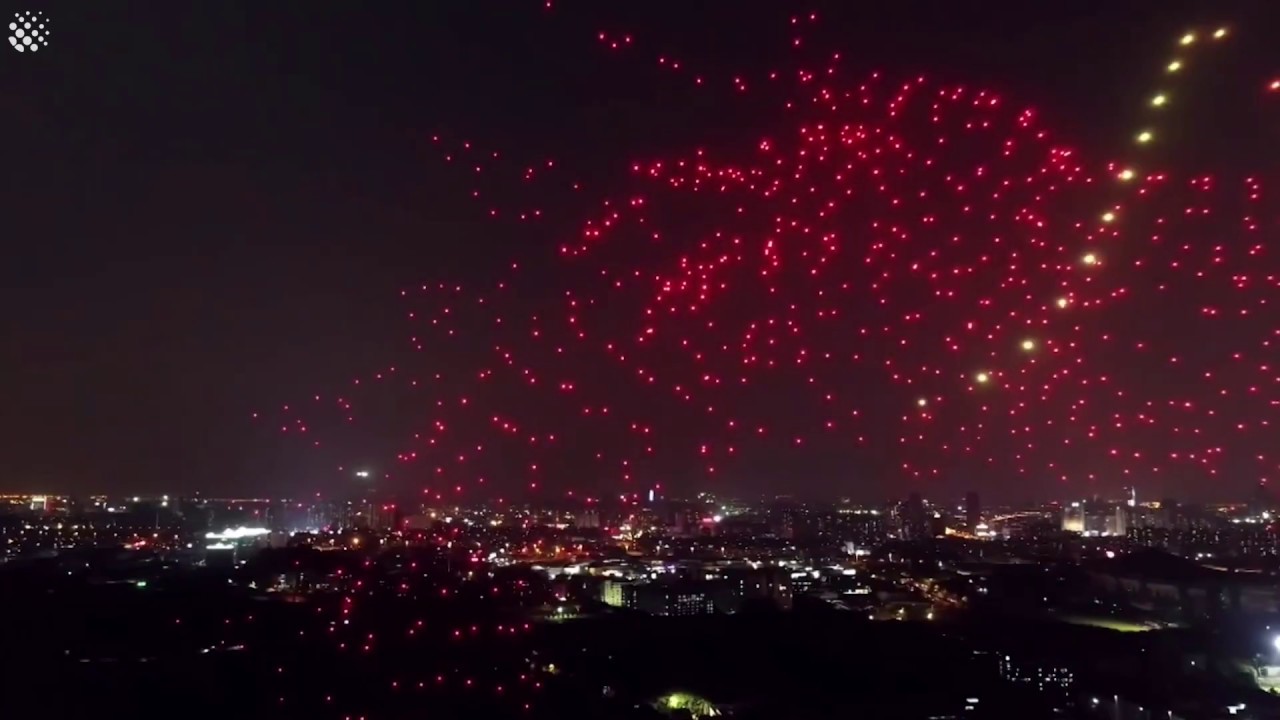 A Thousand illuminated drones create stunning imagery marking China's ...