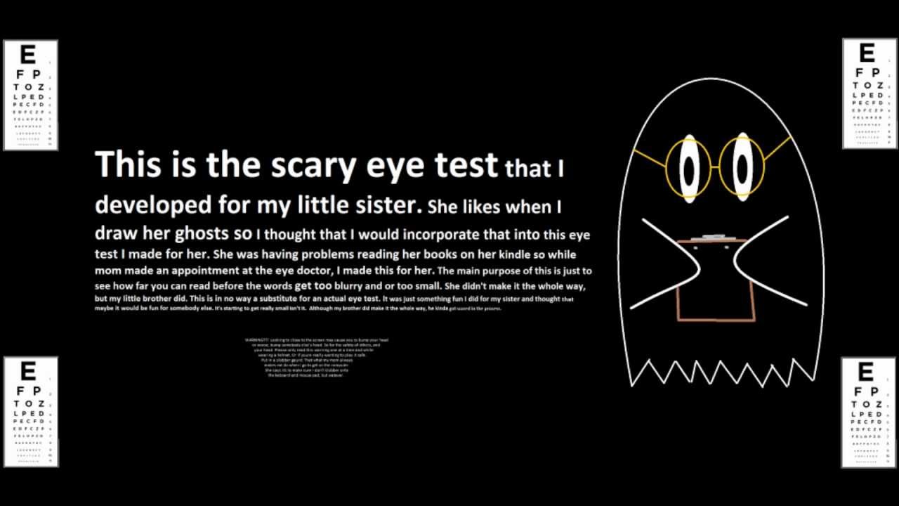 scary eye test - YouTube