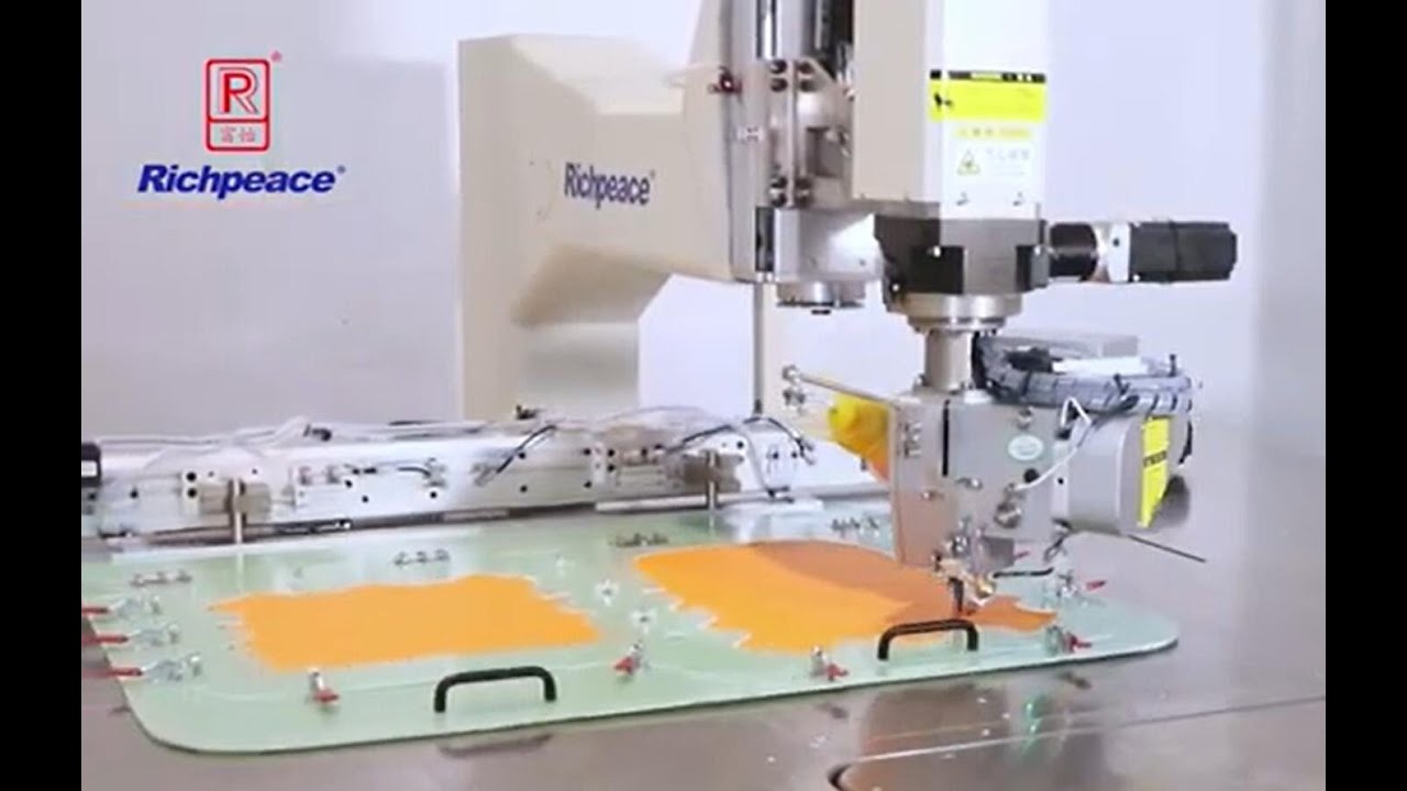 Car Seat CNC Pattern Sewing Machine with Rotation Sewing Head - YouTube