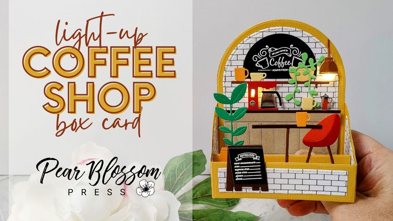 MFT Light Up Coffee Shop Box Card - YouTube