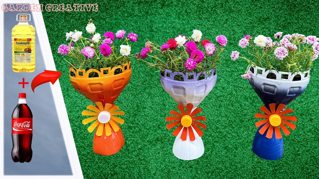 Amazingly Beautiful Flower Pots: Creating Magic with Plastic Bottles ...