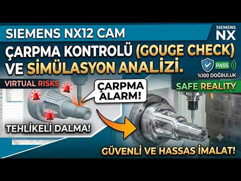 Siemens NX12 CAM Çarpma Kontrolü (Gouge Check) ve Simülasyon Analizi