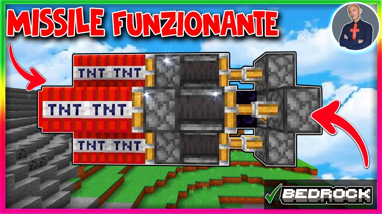 COME FARE UN RAZZO FUNZIONANTE SU MINECRAFT (PS4 SWITCH XBOX PE BEDROCK ...