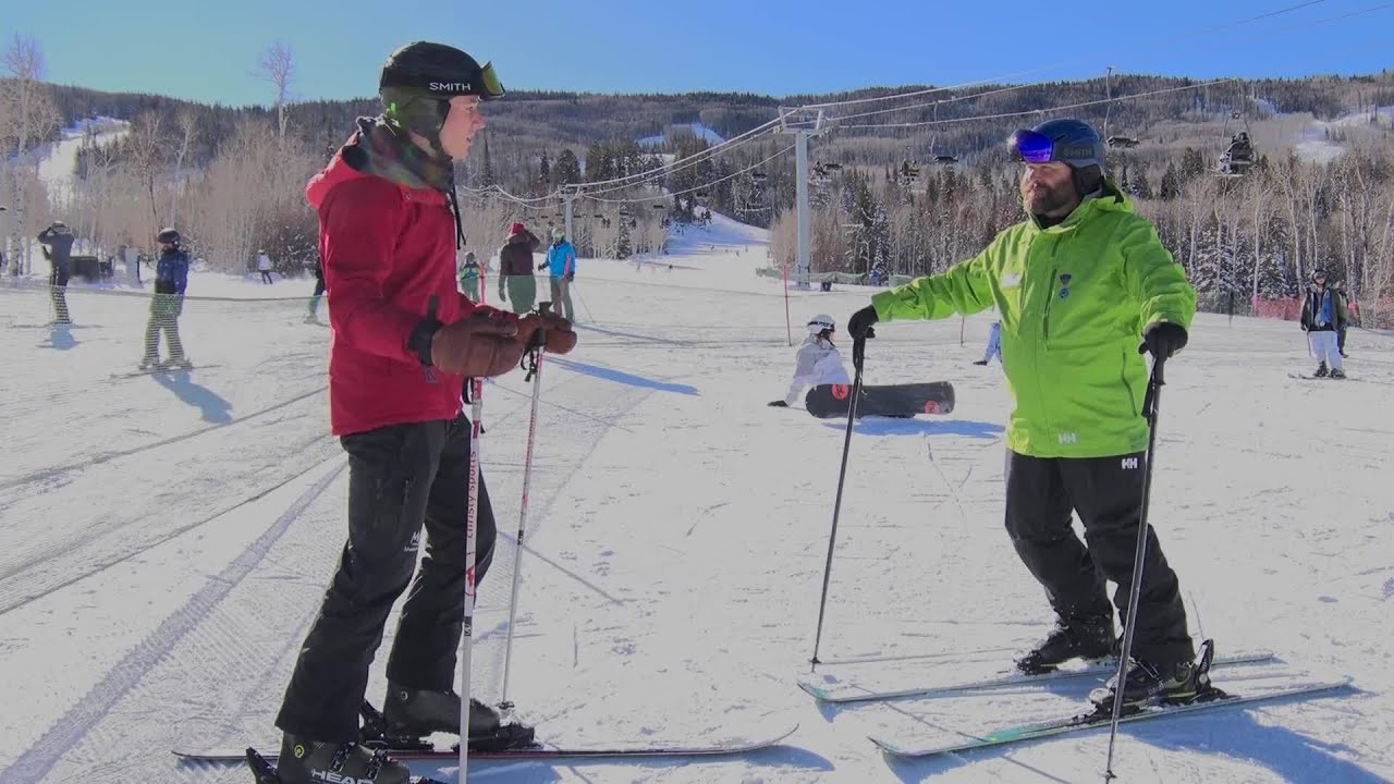 Learning how to ski: how to stop and control your speed - YouTube