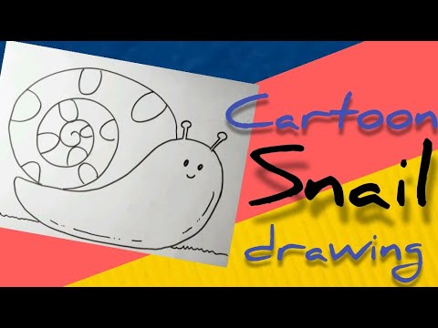Cartoon Snail drawing | How to draw Cartoon Snail drawing | Easy ...