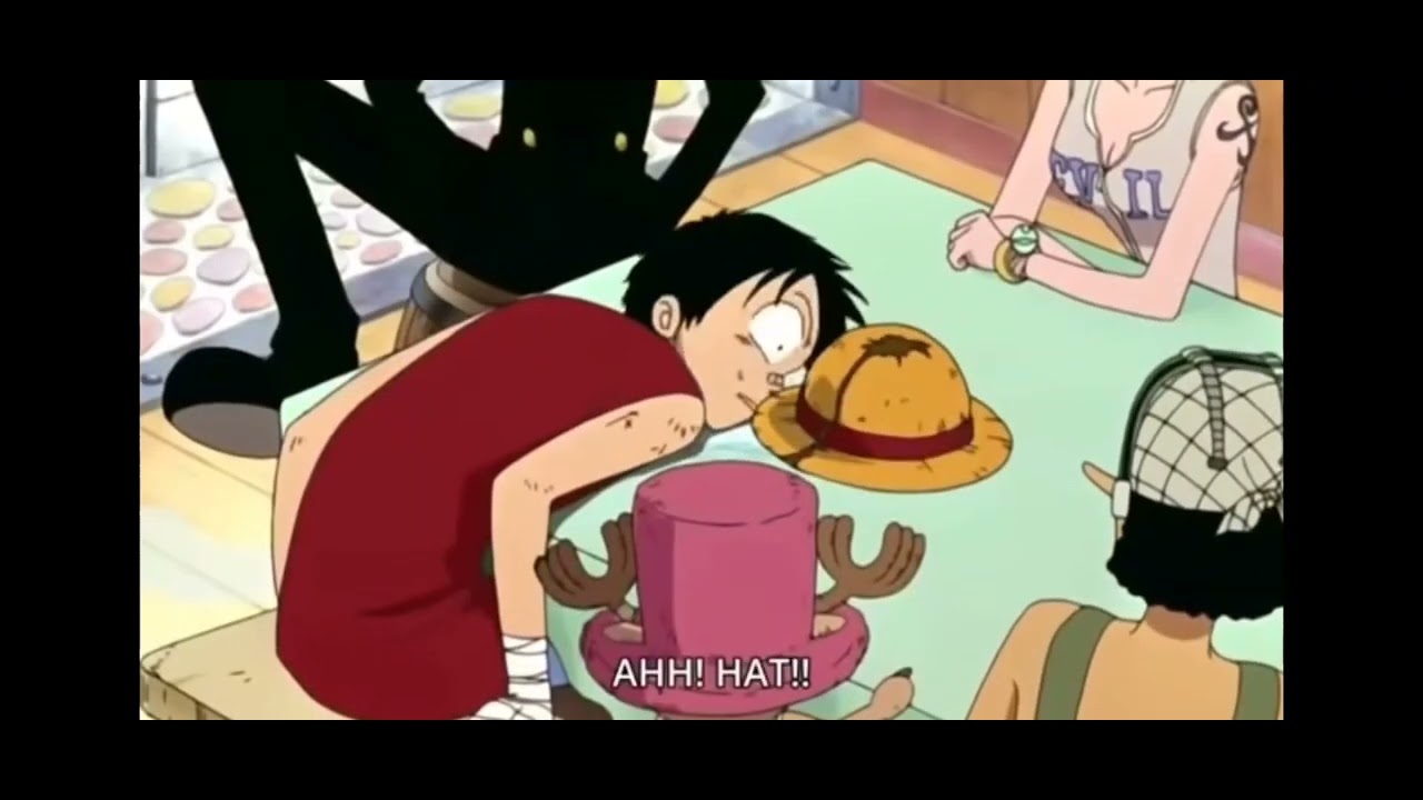 luffy crying after lost his hat from shanks - YouTube