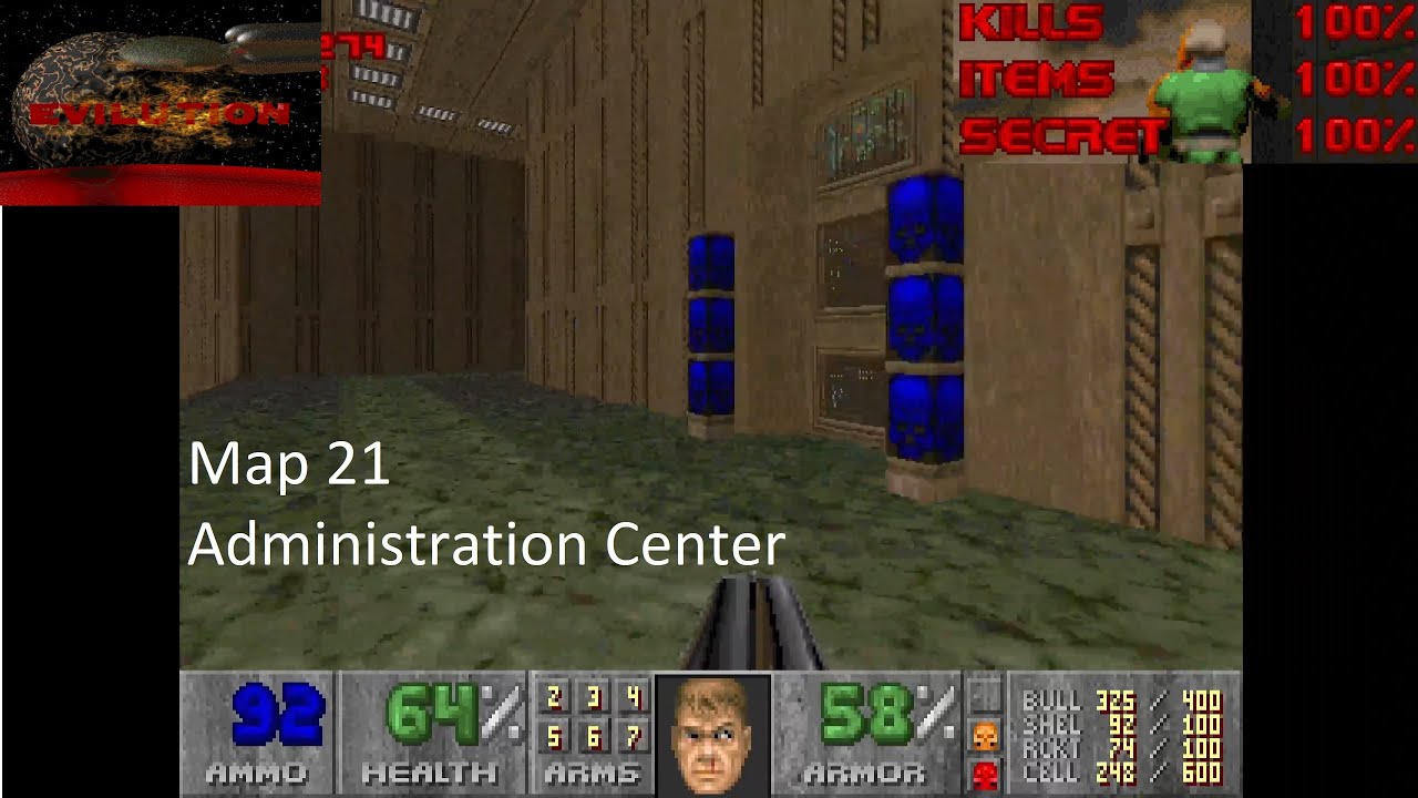 Final Doom: TNT Evilution. Map 21 Ultra Violence 100% with commentary ...