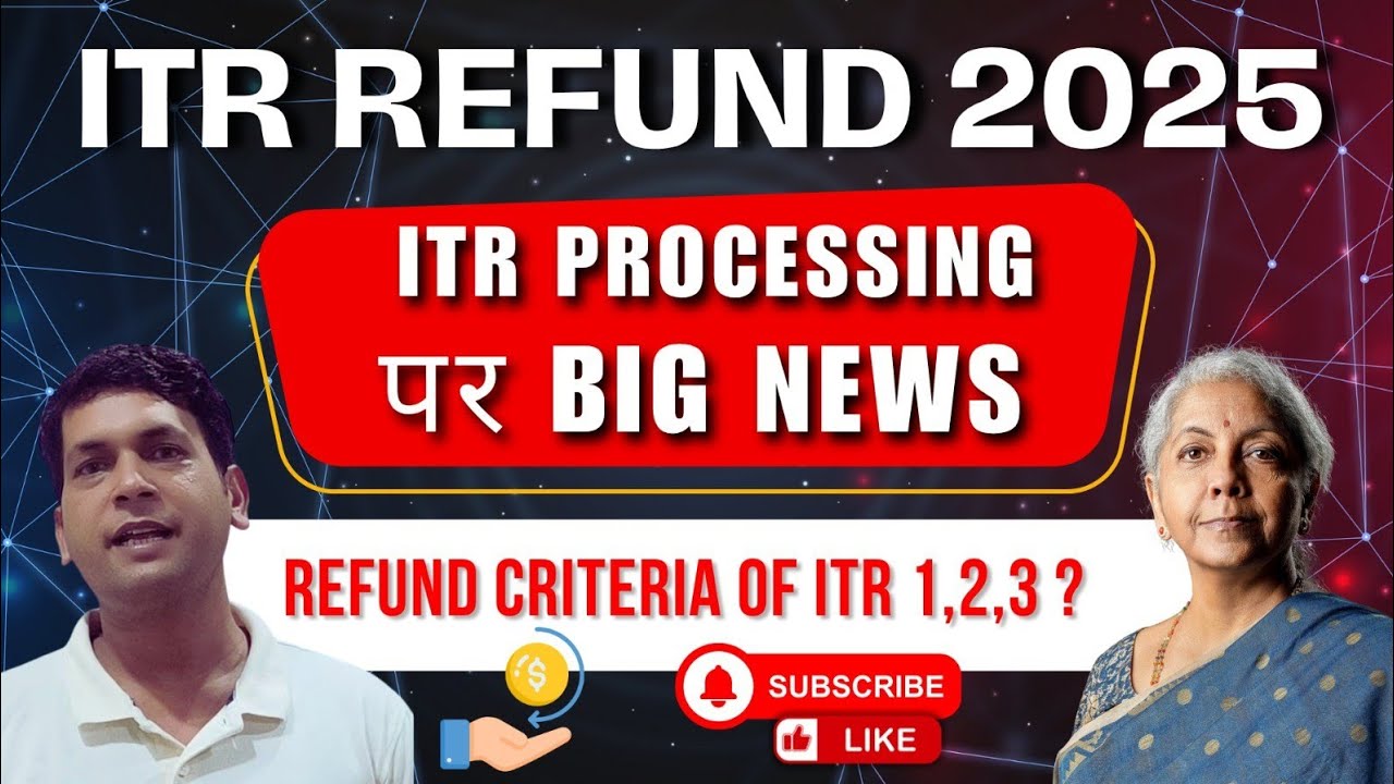 ITR Refund 2025 | ITR Not Processing | ITR-1 & ITR-2 & ITR-3 Refunds ...