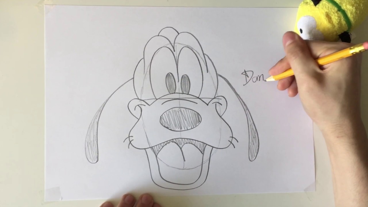 How to draw that Disney character - How to draw Pluto - YouTube