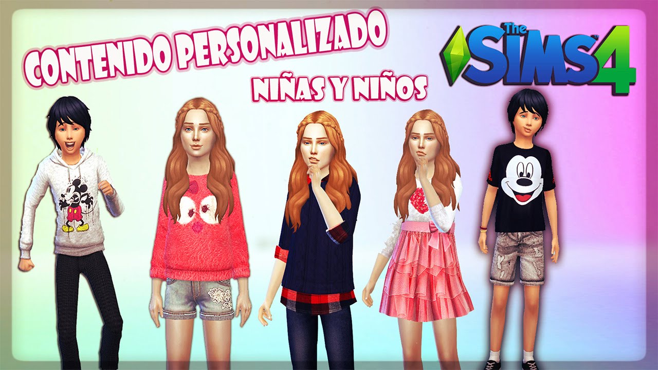 Los Sims 4: Contenido Personalizado Ropa para niñas y niños (CC ...