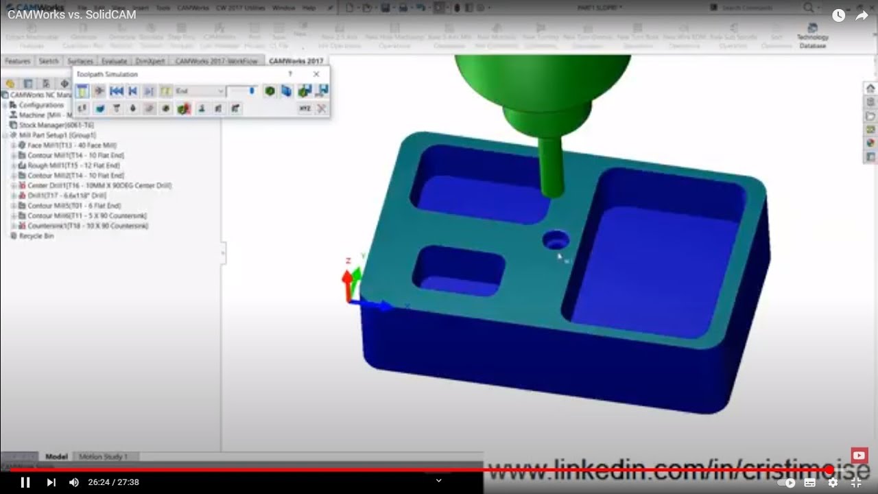 AICUT vs SolidCAM vs CAMWorks - YouTube
