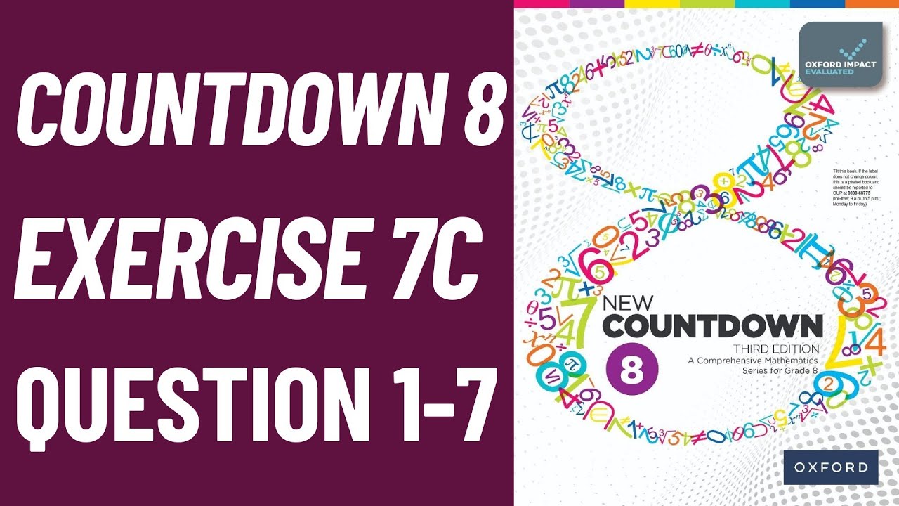 Countdown 8 Exercise 7C Question 1-7 | New countdown third edition ...