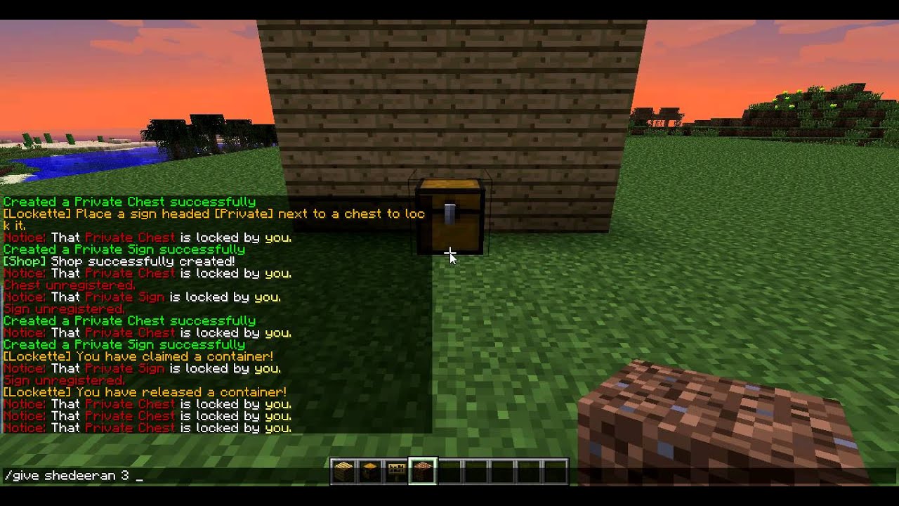 How to Use ChestShop in Minecraft - YouTube