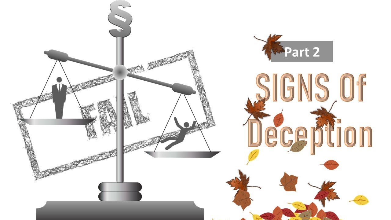 Signs of deception (Part 2) - YouTube
