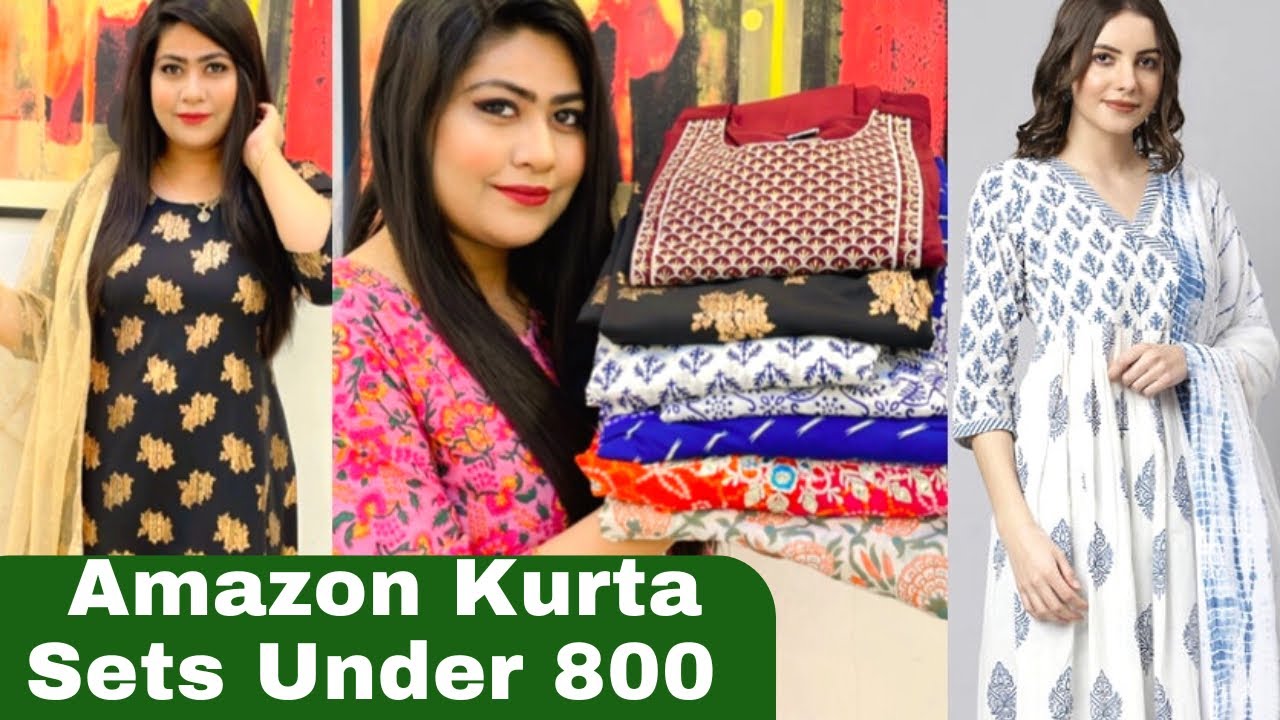 Amazon kurta set haul | Party wear kurta set | Kurta set under 800 ...