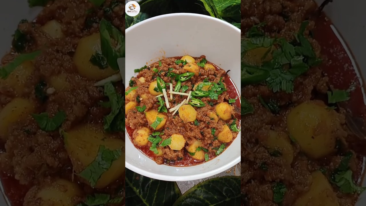 Mazedaar Aloo Keema 🤤 ️ Recipe by Shazi Kitchen 👩🏻‍🍳🤍 #food #explore # ...