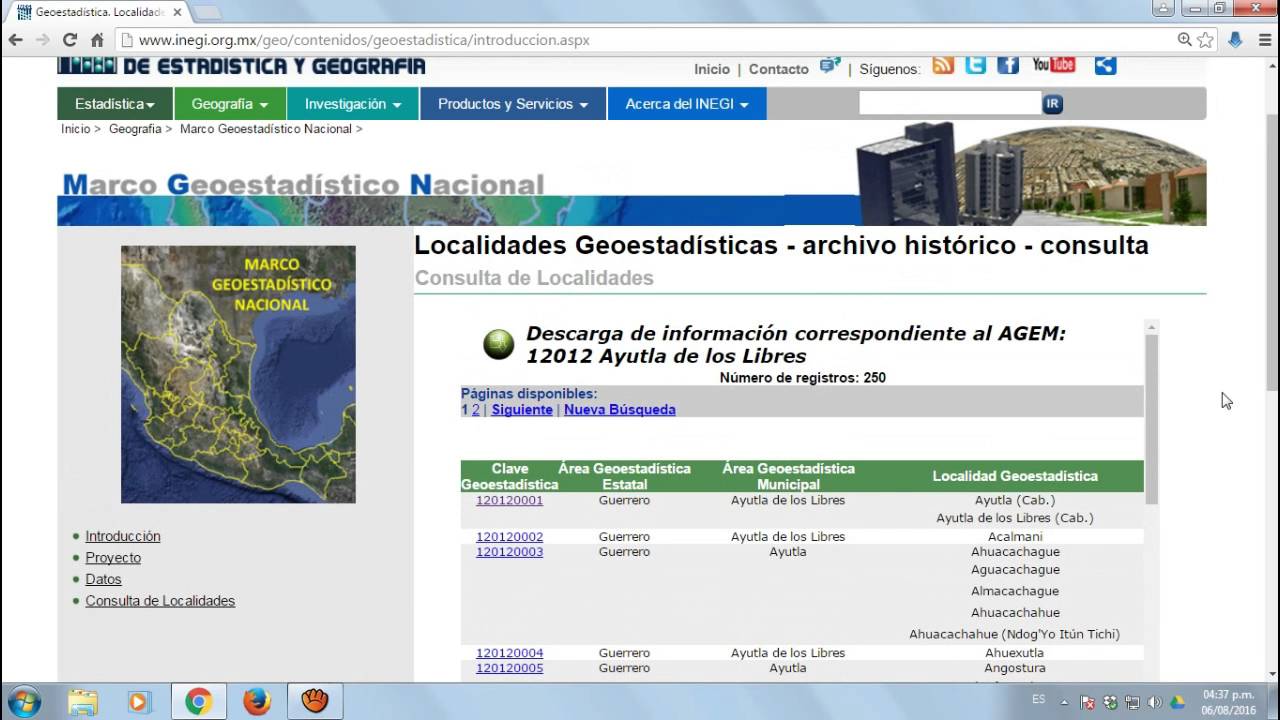 ¿Cómo buscar en INEGI información histórica de la población total de ...