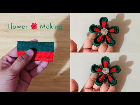 How to make fabric flowers | Flower Making 🌺 | Mery DIY