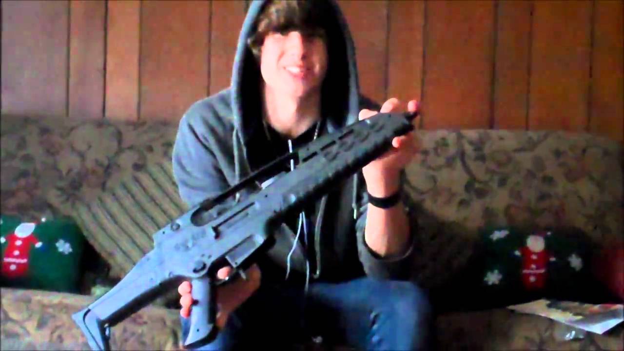 JLS SM8 XM8 Airsoft Rifle Review and shooting test - YouTube