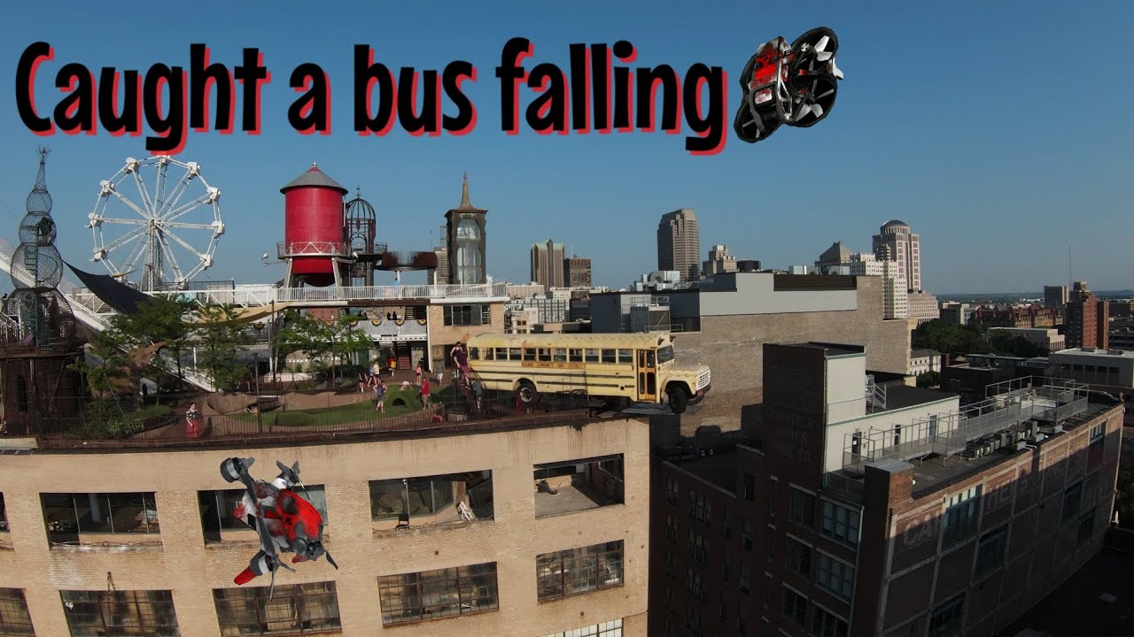 DJI FPV[ Caught a bus falling - YouTube
