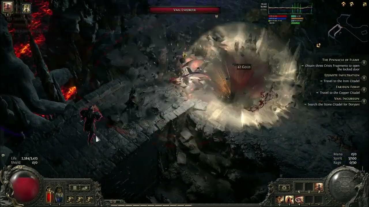 [POE2] Shockwave Totem Titan T16 82lv Breach & Boss fight (+4 difficulty) - YouTube