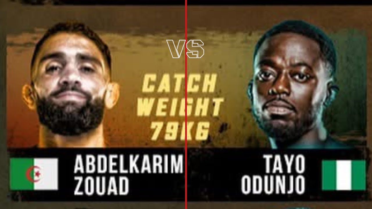 UAE WARRIORS 56 - 🇳🇬 TAYO ODUNJO VS 🇩🇿 ABDELKRIM ZOUAD - YouTube