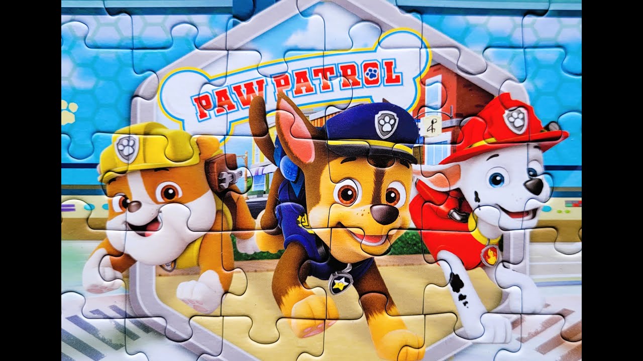 Psi Patrol Puzzle Bystrzaka 30 | Paw Patrol Chase Marshall Rubble - YouTube