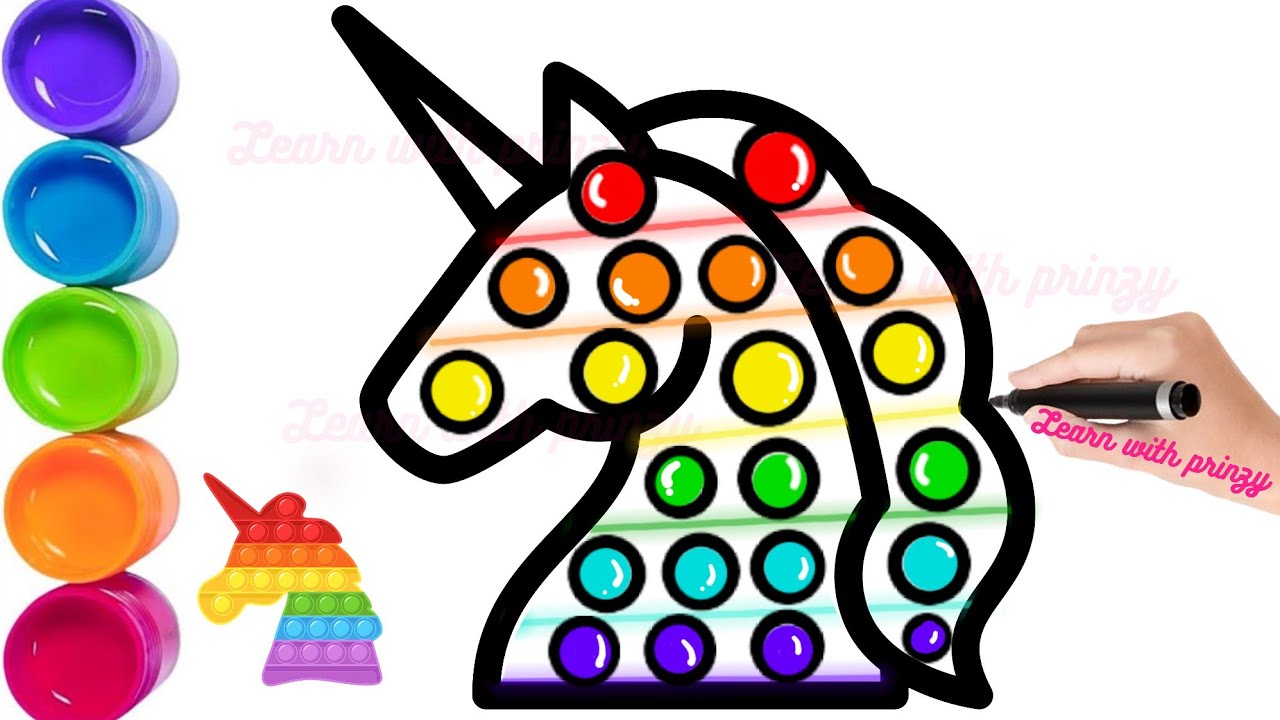How to draw pop it|unicorn pop it drawing for kidsandToddlers|popit toy ...