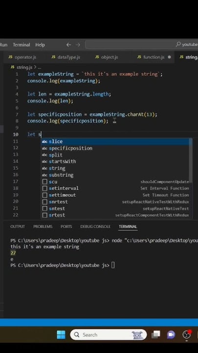 Programminglanguage Developer Javascript Coder Stringmethods Jsfunctions Youtube