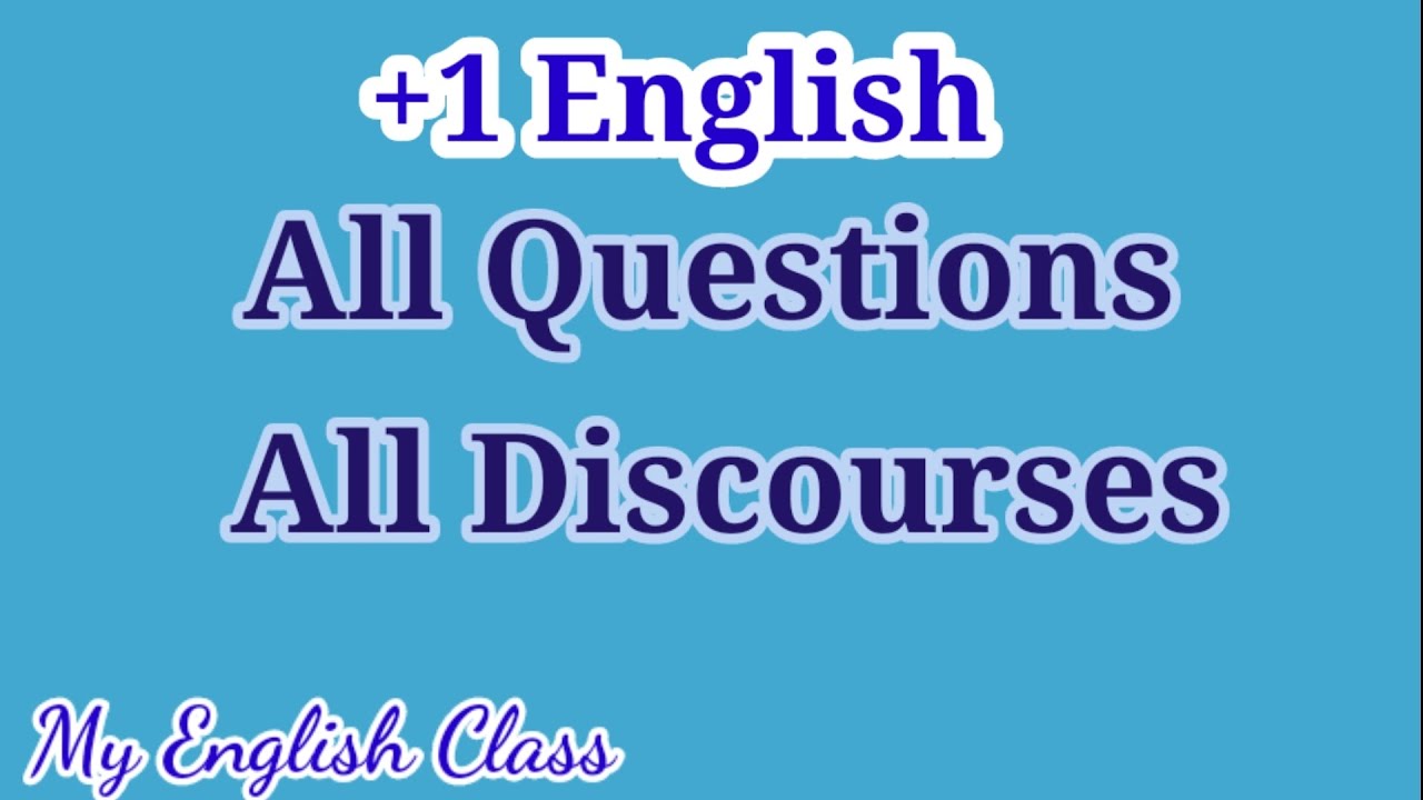 Plus one English| exam| improvement| All Questions| All Discourses ...