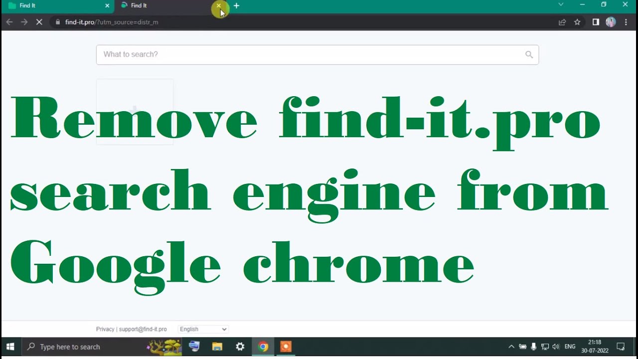 কিভাবে Unwanted search engine find-it.pro কে Google chrome থেকে remove ...