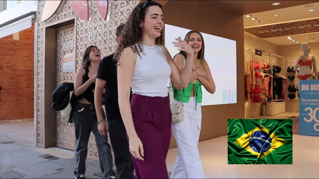 Bushman Prank: Pretty Brazilian girls screaming Louder - YouTube