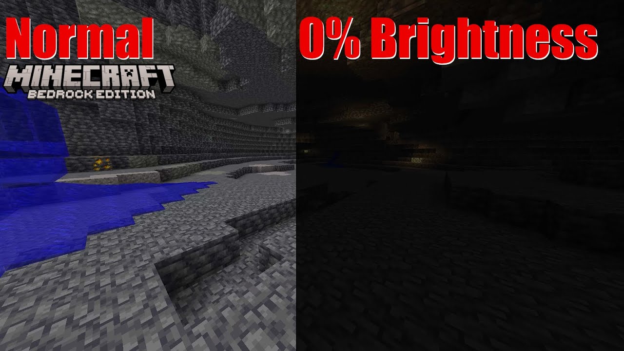 Bad Idea: Can I Beat Minecraft On Minimum Brightness? - YouTube