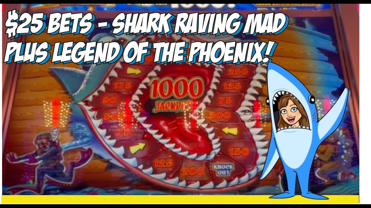 🚨$25 Shark Raving Mad 🦈 Slot Machine PLUS Legend of the 2x 3x Phoenix ...