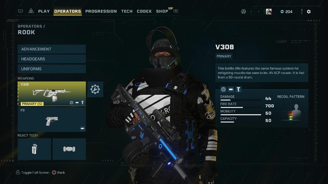 Tom Clancy's Rainbow Six Extraction. WO12: Rook. V308 & P9. - YouTube