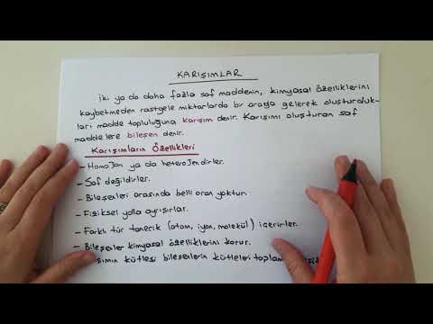10. SINIF KİMYA DERSİ (KARIŞIMLAR) 4.HAFTA
