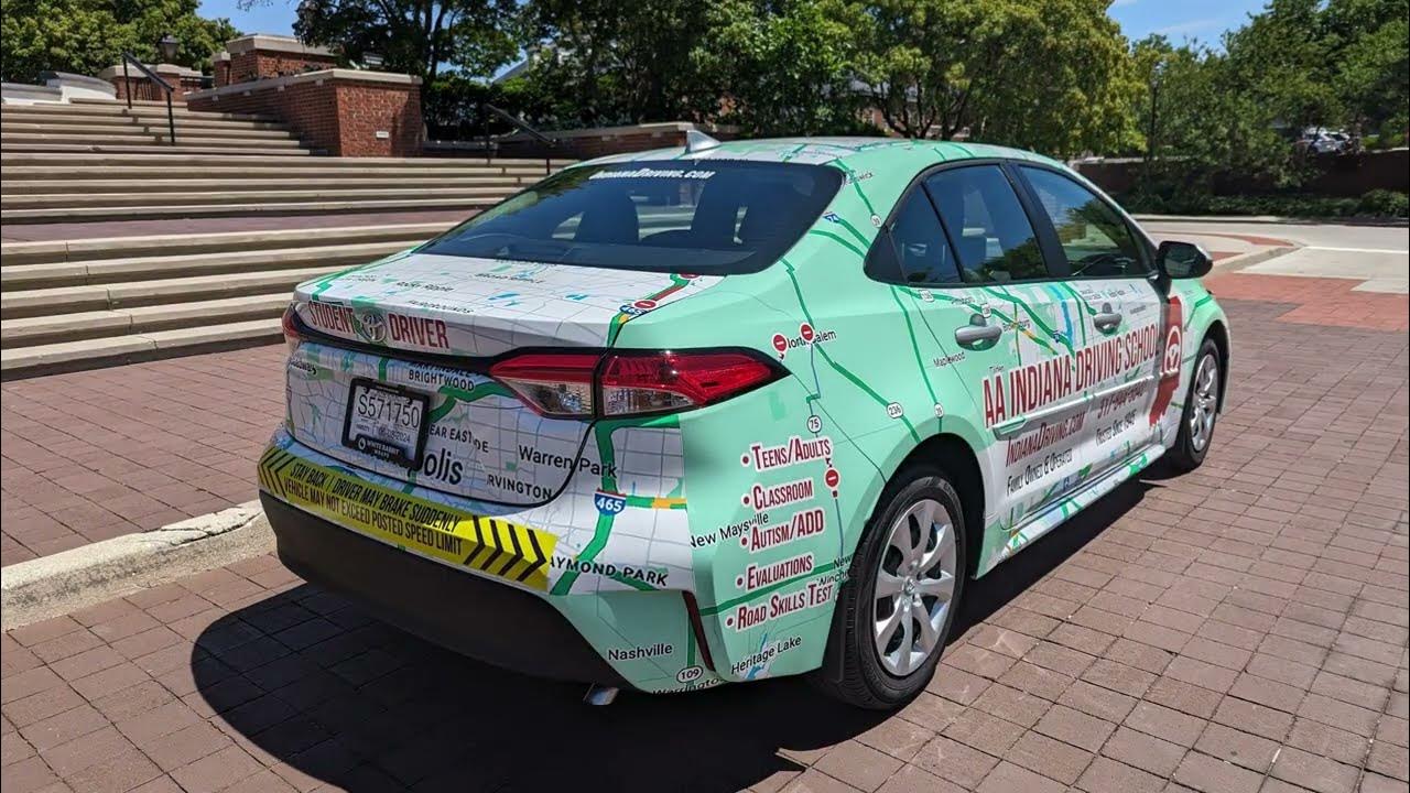 AA Indiana Driving School Full Car Wrap - YouTube