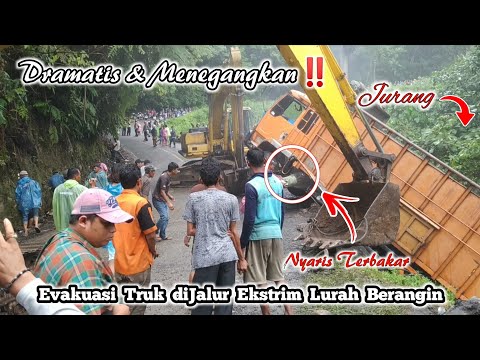 MENEGANGKAN‼️EVAKUASI TRUK TERJUN KE JURANG