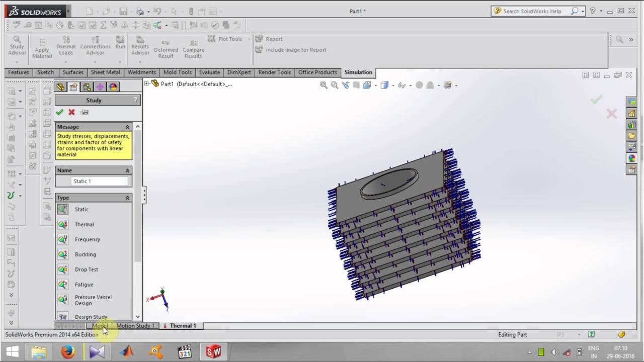 Heat simulation in solidworks - YouTube
